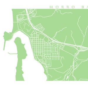 Morro Bay Map Print - California Poster - Etsy