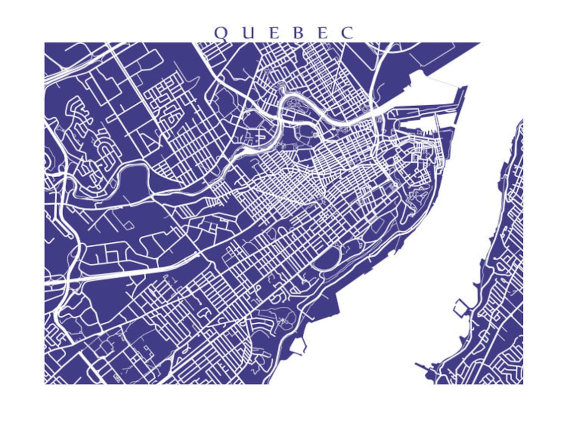 Quebec City Map Print - Etsy