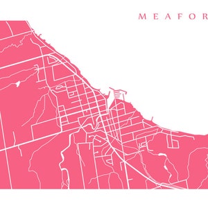 Meaford Map Print - Ontario Art - Canada Poster - Etsy