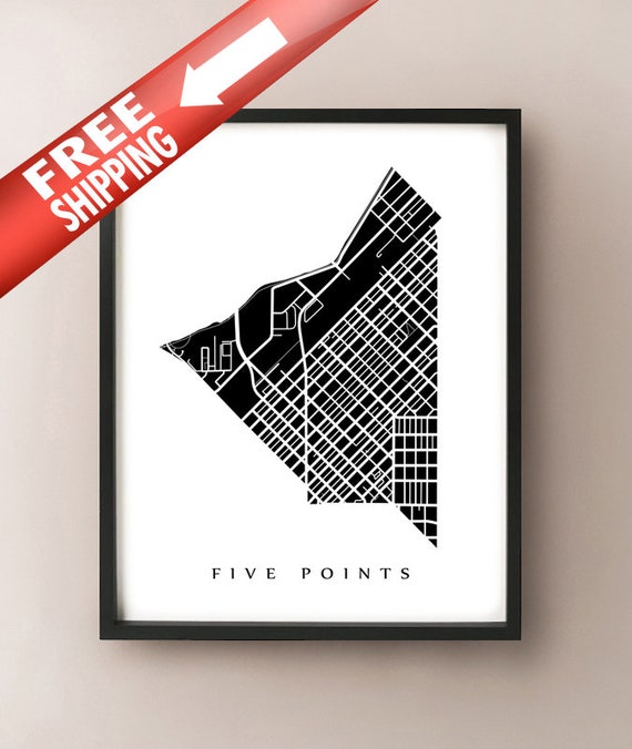 Five Points Denver Colorado Neighborhood Art Print | Etsy
