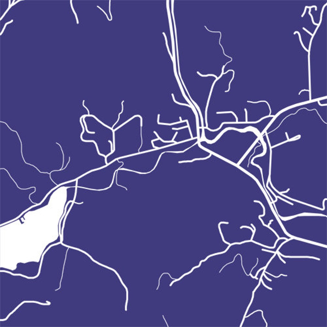 Falls Mills Virginia Map Print | Etsy