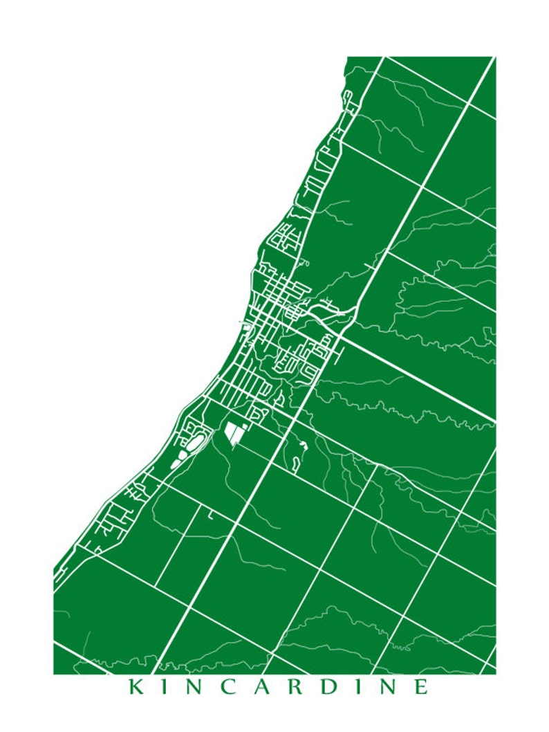 Kincardine Map Print Ontario Poster Art - Etsy
