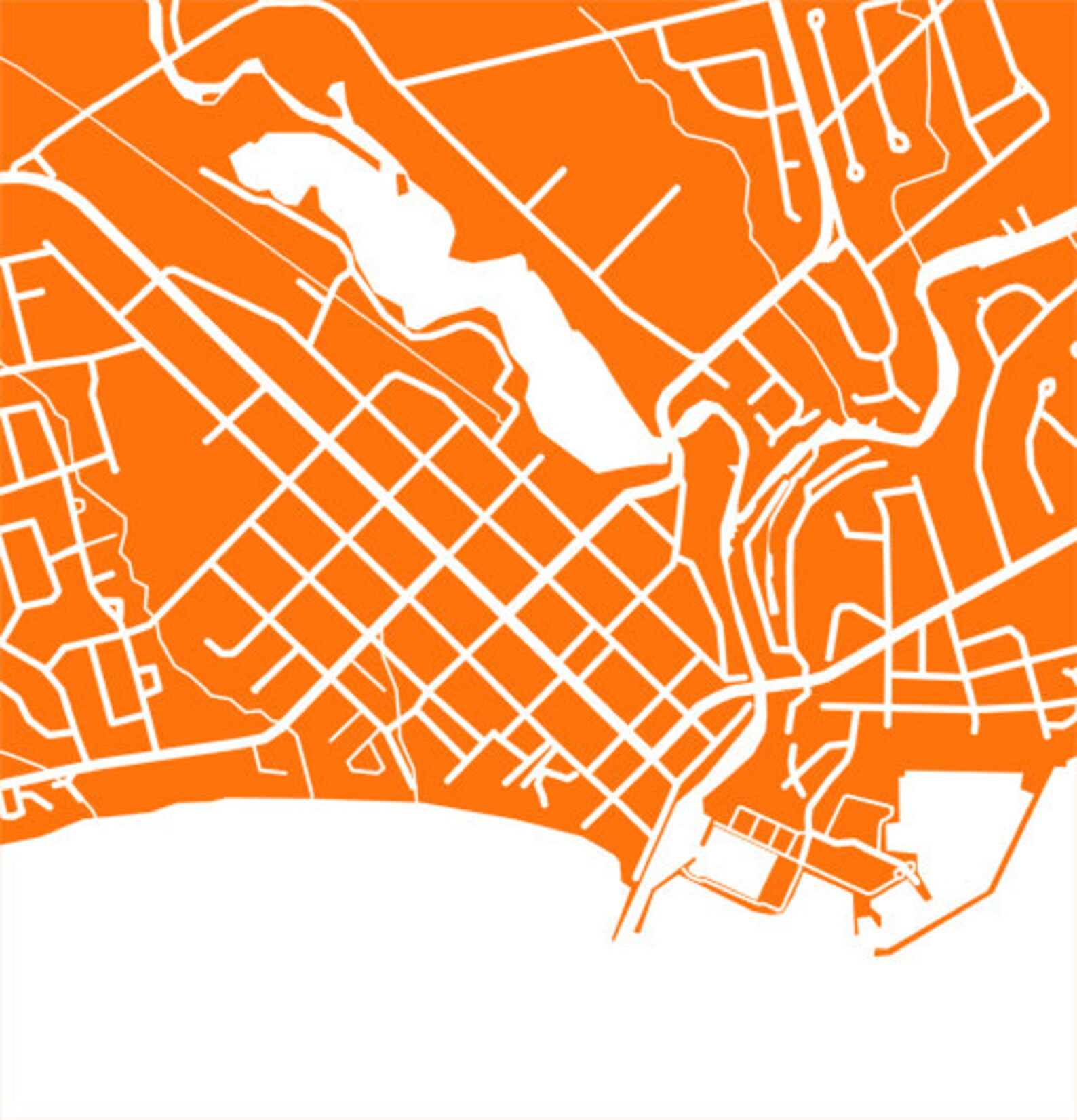 Port Dover Map Custom Map Choose Your Color and Size - Etsy
