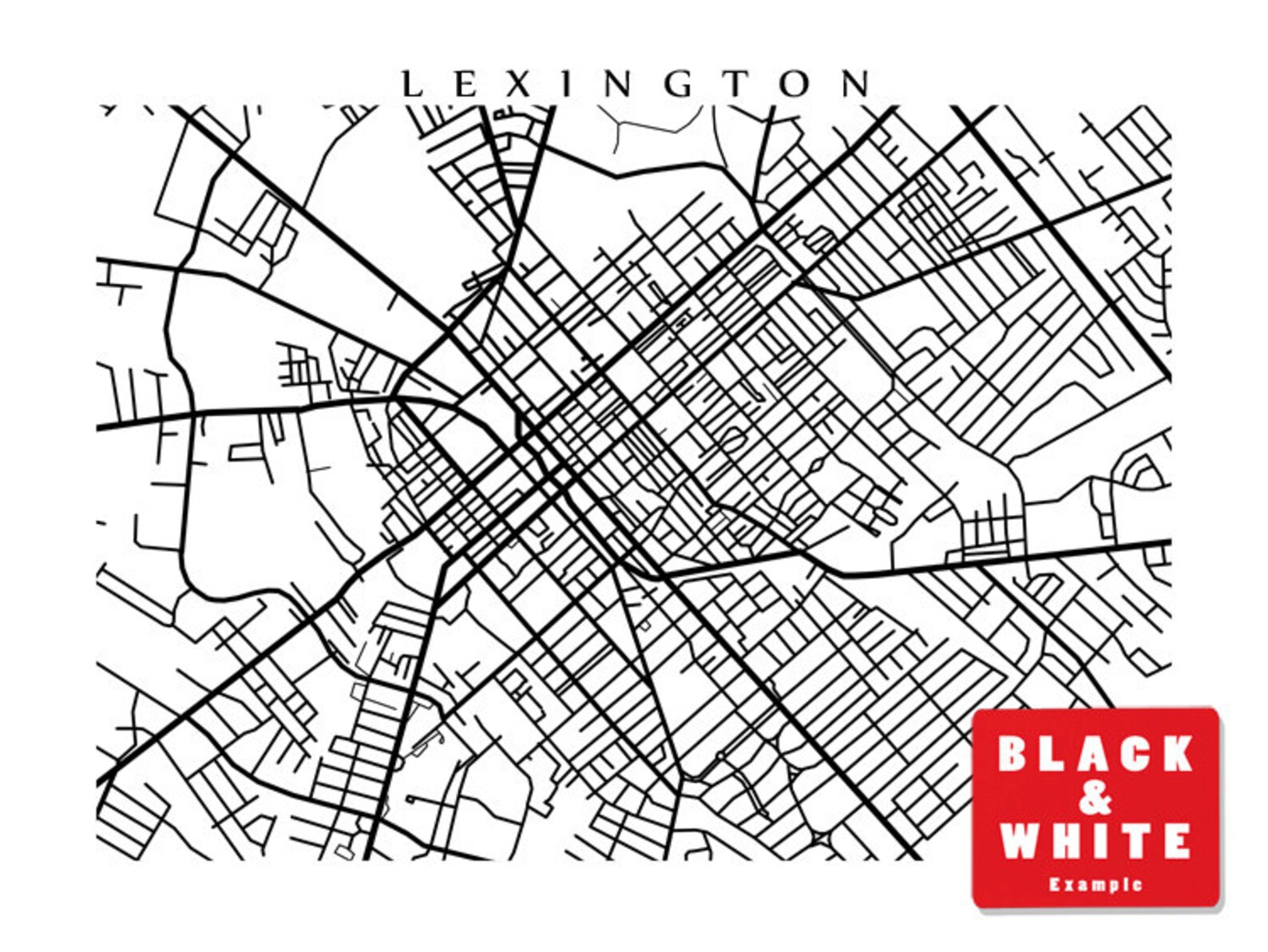 Lexington Map - Kentucky Poster Print - Horse Capital of the World - Etsy