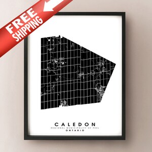 Caledon, ON - City Limits Map Print - Etsy