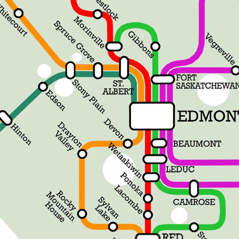 Alberta Metro Subway Style Map Art Print - Etsy Alberta Metro Subway Style Map Art Print - Etsy