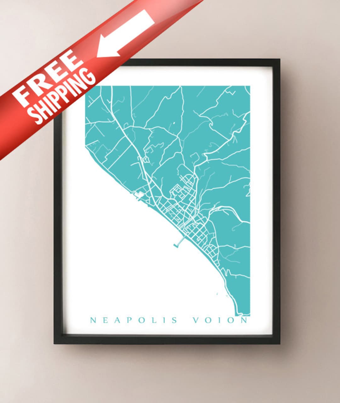 Neapolis Voion, Greece Map Print - Νεάπολη Βοιών - Etsy