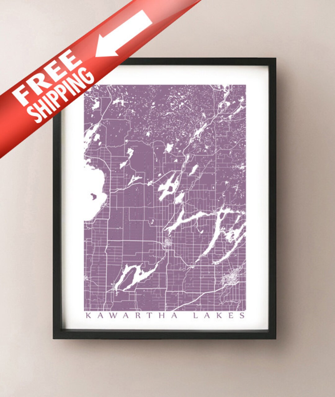 Kawartha Lakes Map Print - Etsy