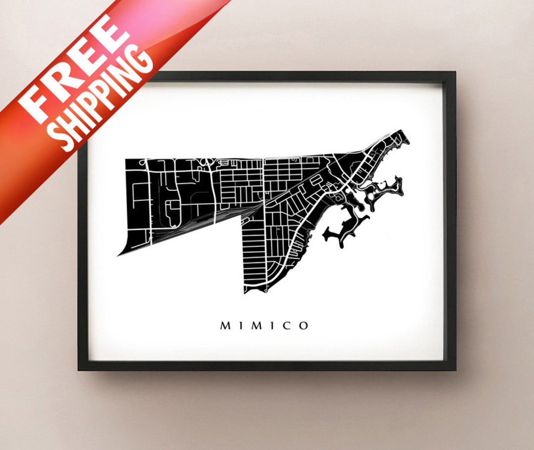 Mimico Map - Etobicoke, Toronto Neighbourhood Art Print - Etsy