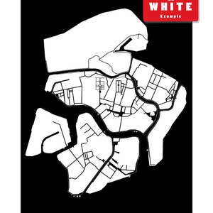 Murano Map Print - Venice Wall Art - Italy Poster - Italian Modern City ...