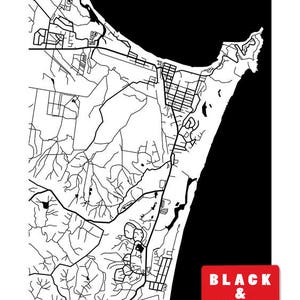 Byron Bay Map Print - Australia Poster Art - Etsy