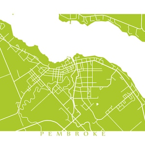 Pembroke, ON Map - Ontario Poster Art - Etsy