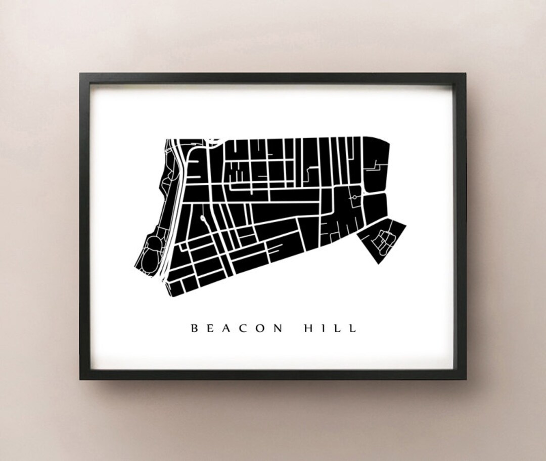 Beacon Hill Neighborhood Map Print - Boston, Massachusetts - Etsy
