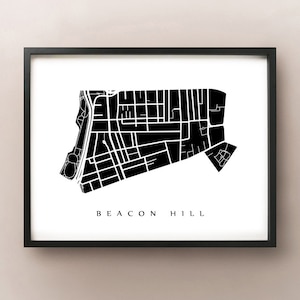 Beacon Hill Neighborhood Map Print - Boston, Massachusetts - Etsy