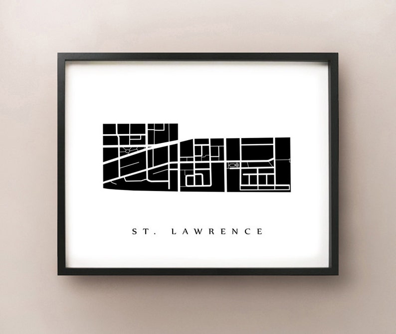 St. Lawrence Map - Toronto Neighbourhood Art Print - Etsy