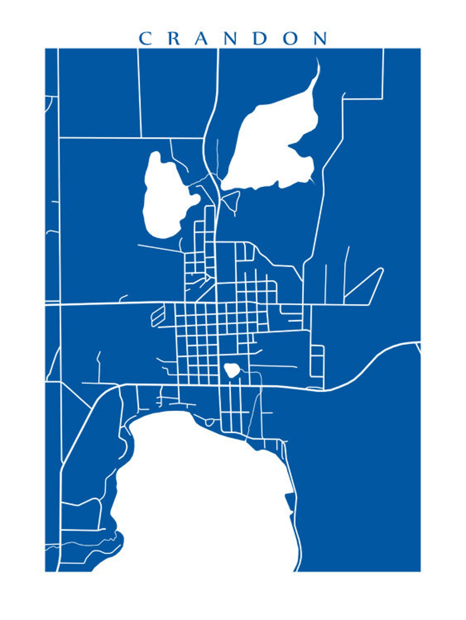 Crandon WI Map Print Wisconsin Poster - Etsy
