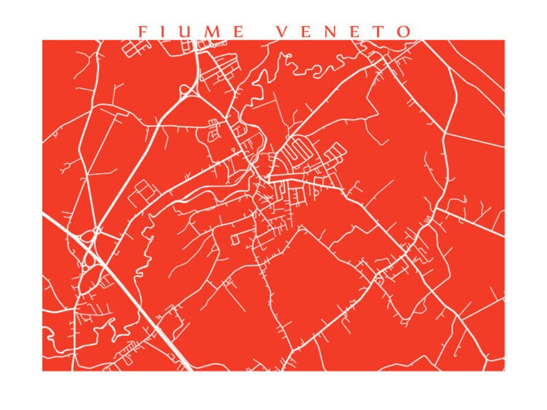 Fiume Veneto, Italy Map Print - Etsy