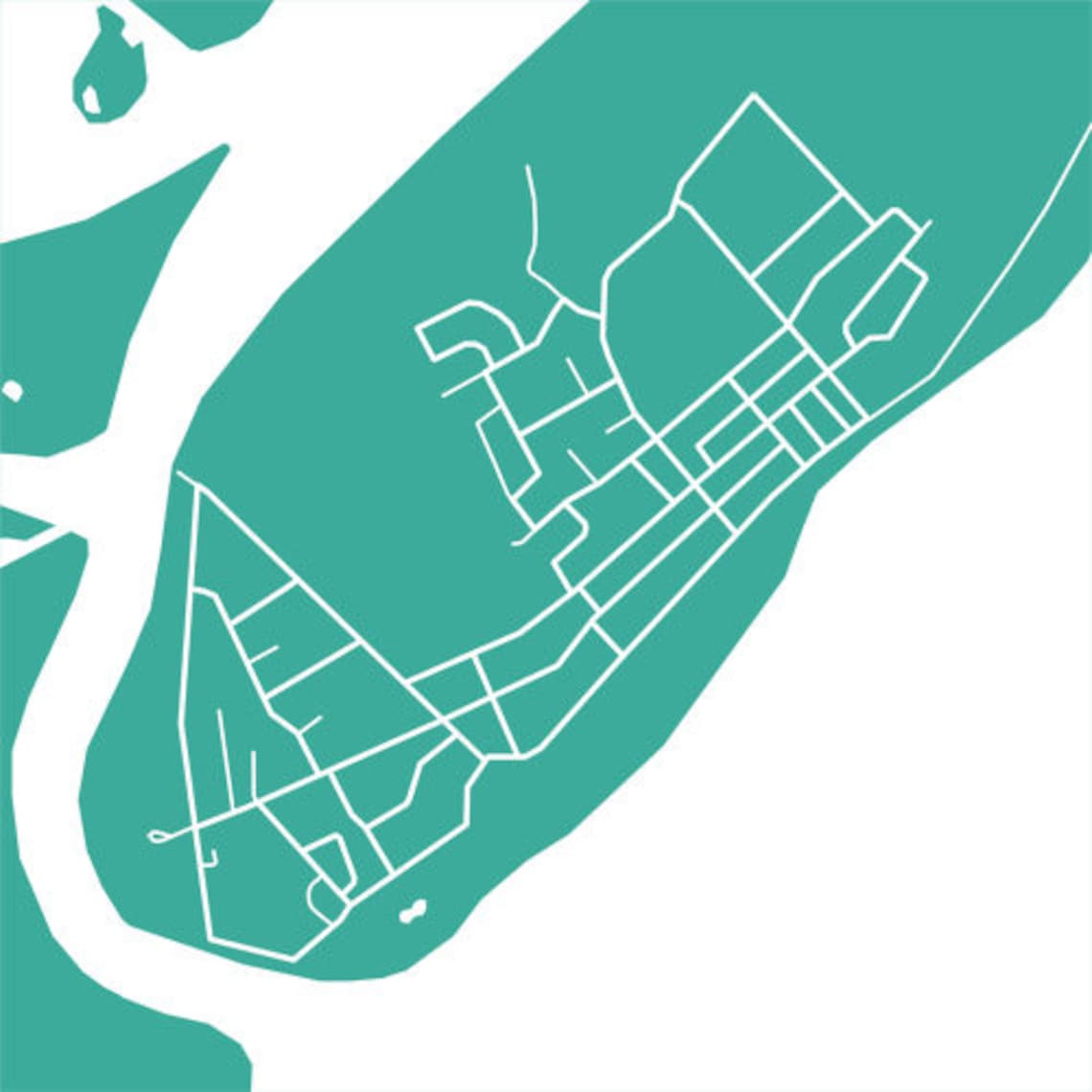 Moose Factory Map Northern Ontario Poster Art | Etsy