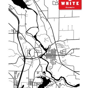 Wisconsin Dells, WI Map Print - Wisconsin Poster - Etsy