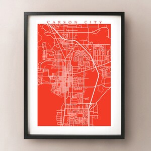 Carson City Map - Nevada Poster Print - Etsy