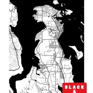 Saanich Peninsula, Vancouver Island, BC Map Poster Print - British ...