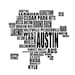Austin Typography Map, Greater Austin, Texas Text Art Print - Etsy