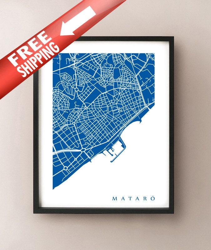 Mataró Spain Map Mataro Maresme Espanya Art Print - Etsy Canada