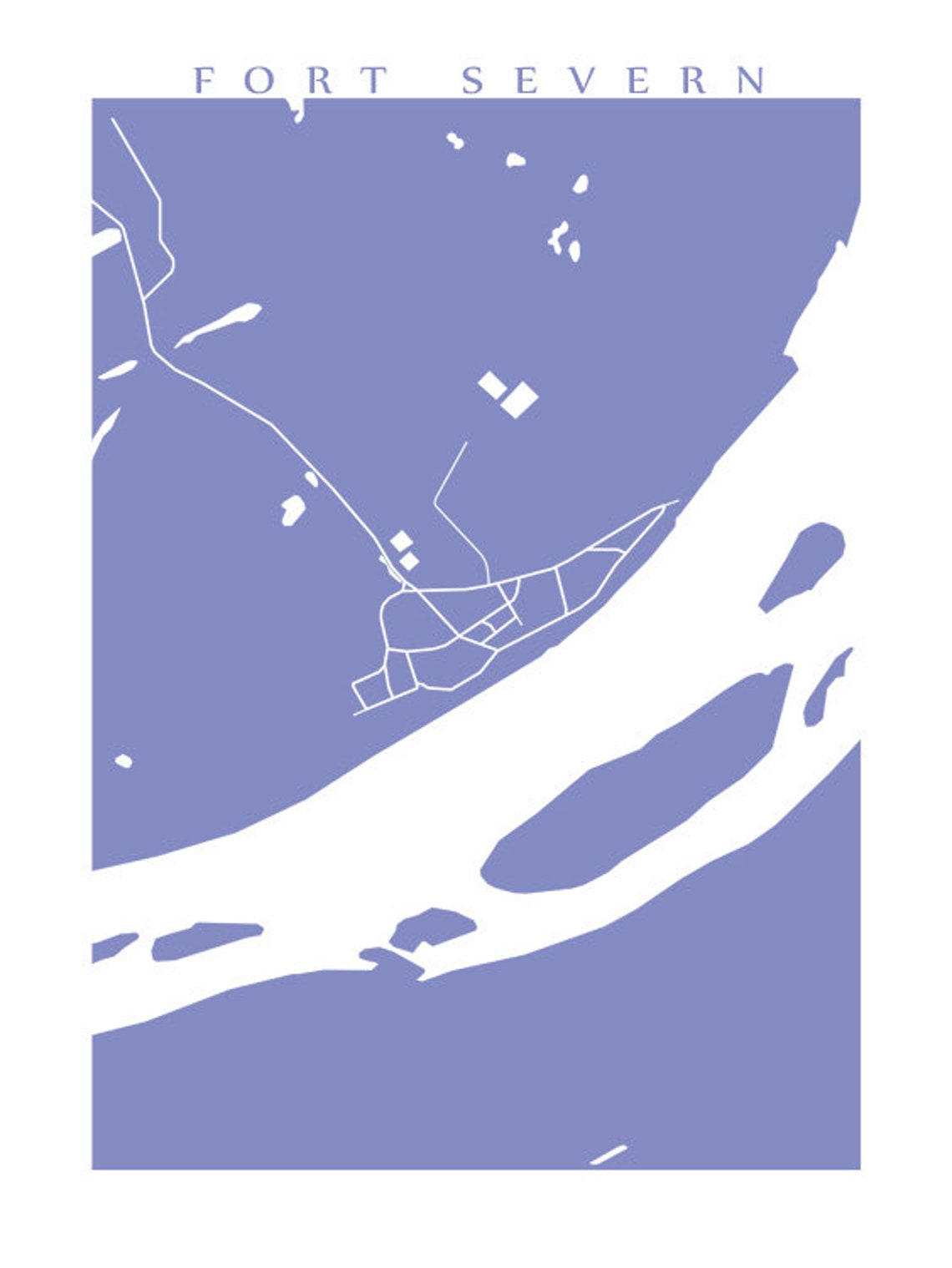 Fort Severn Map Northern Ontario Poster Art - Etsy