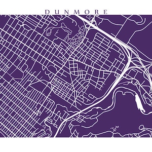Dunmore, PA Map - Pennsylvania Poster - Etsy
