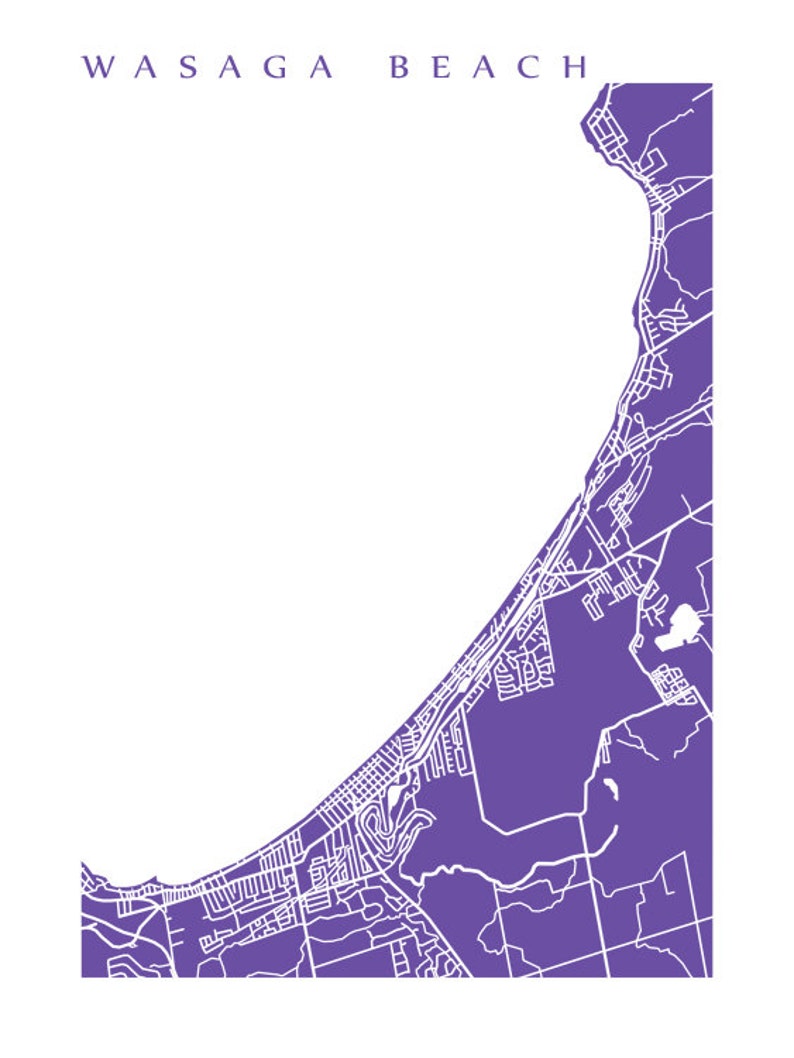 Wasaga Beach Map Print | Etsy