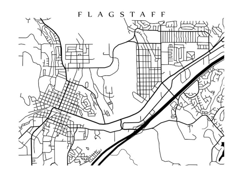Flagstaff Map Print Arizona Poster - Etsy