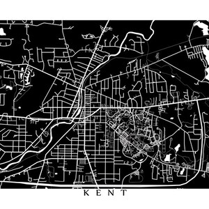 Kent Map - Ohio Poster Print - Etsy