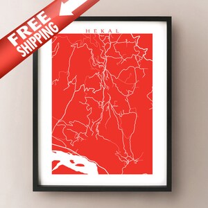 Hekal Map Print - Albania Poster - Etsy