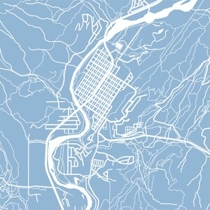 Fernie, BC Map Poster Print - British Columbia, Canada - Etsy Canada