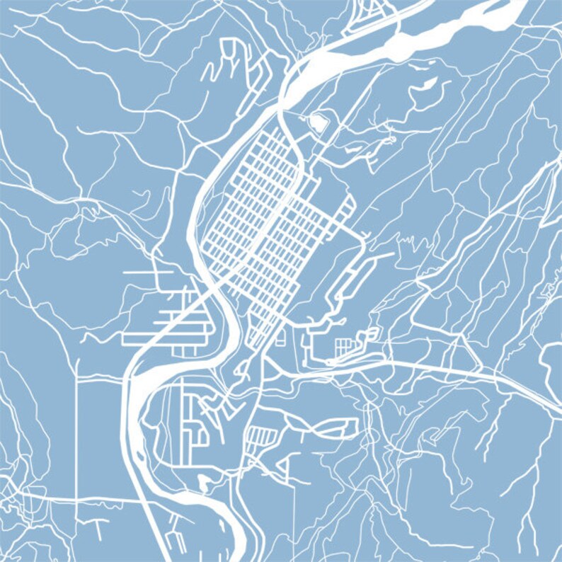 Fernie BC Map Poster Print British Columbia Canada - Etsy Canada