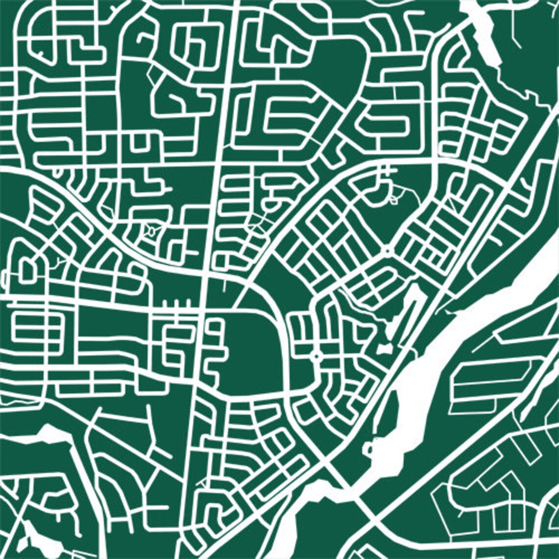 Barrhaven Map Art - Nepean Ottawa, Canada Wall Art - Ontario - Etsy