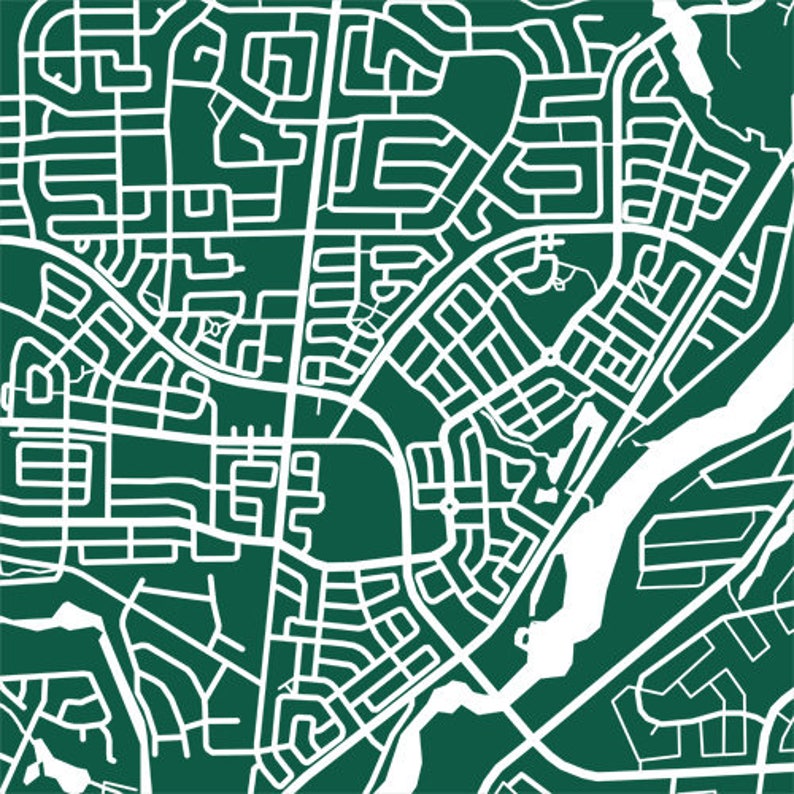 Barrhaven Map Art Nepean Ottawa Canada Wall Art Ontario - Etsy