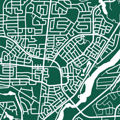 Barrhaven Map Art - Nepean Ottawa, Canada Wall Art - Ontario - Etsy