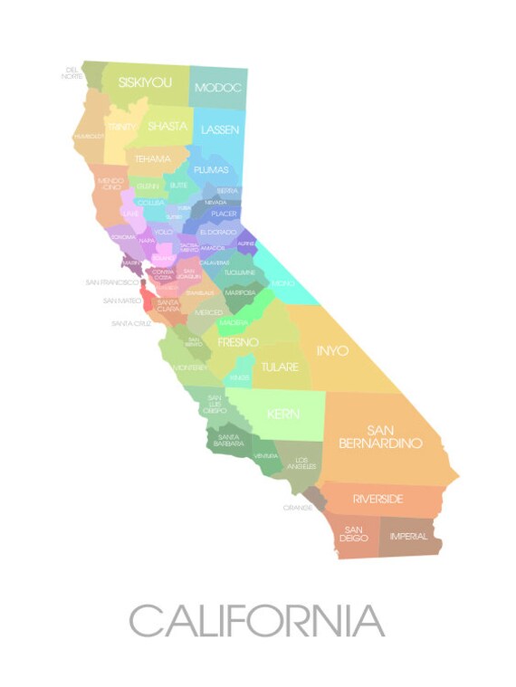 California Map With City Names