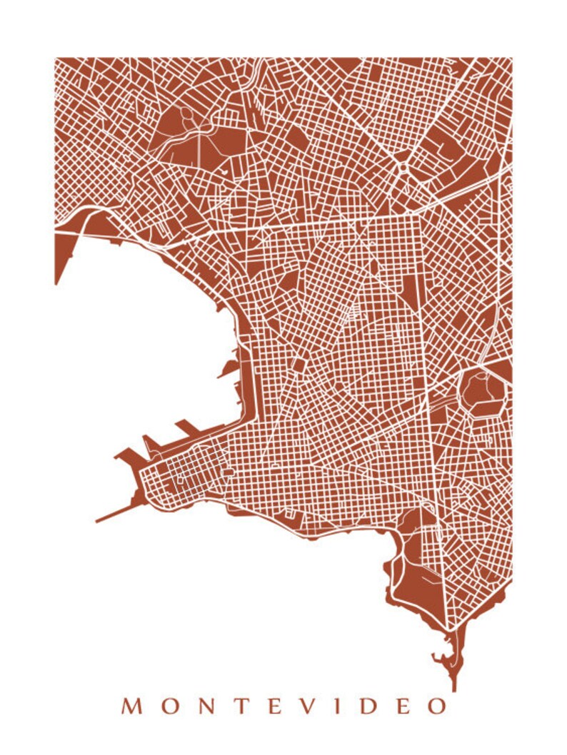 Montevideo Map Print | Etsy