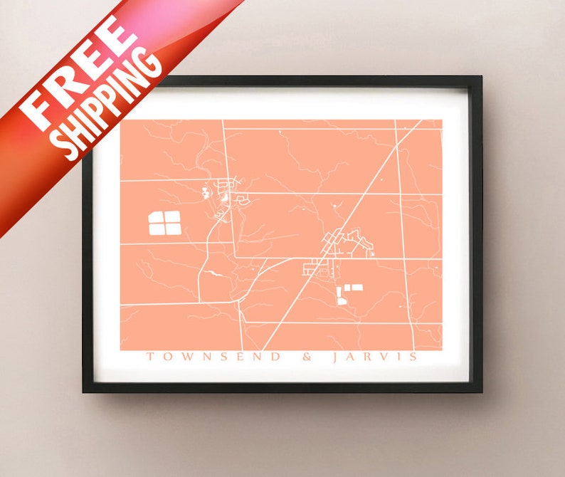 Townsend & Jarvis, Haldimand County, Ontario Map Print - Etsy