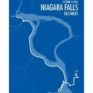 2018 Niagara Falls International Marathon Route Map Print - Etsy