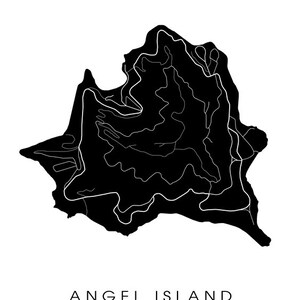 Angel Island State Park, California Map Print - Etsy