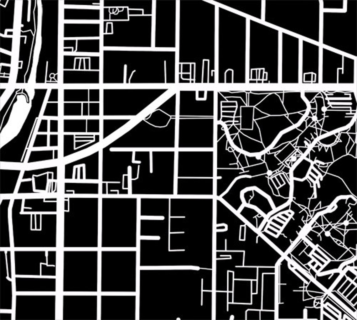 Kent Map Ohio Poster Print | Etsy