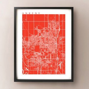 Ankeny, IA Map Print - Iowa Art Poster - Etsy