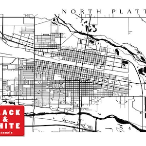 North Platte, NE Map Print - Nebraska Poster - Etsy