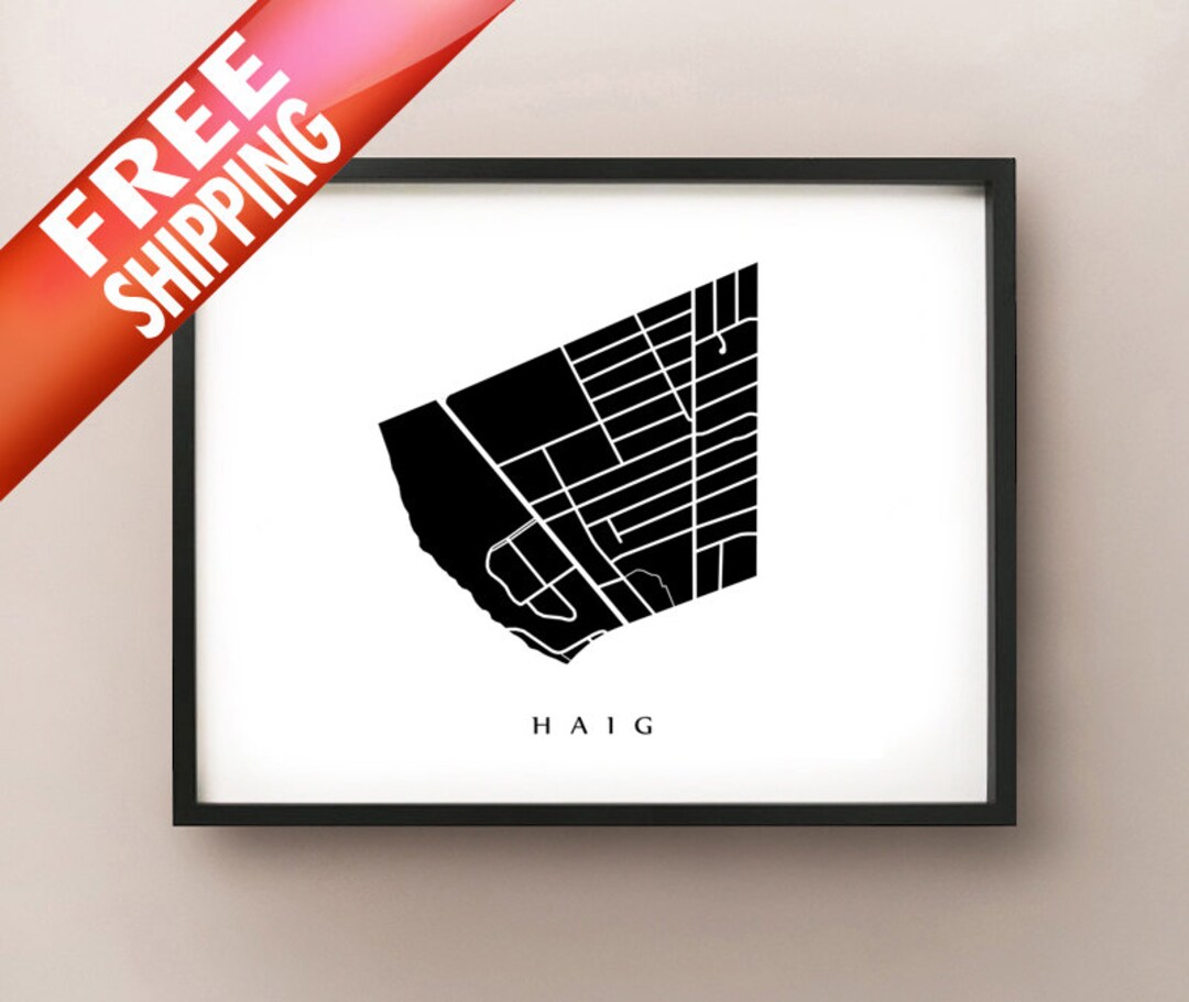 Haig, St. Catharines Map Art Print: Ontario Neighbourhood - Etsy