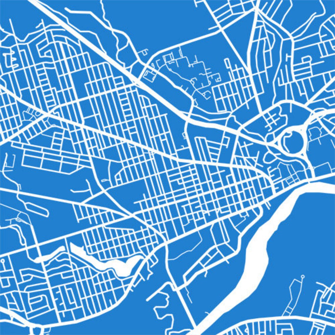 Moncton Map New Brunswick Art Poster - Etsy