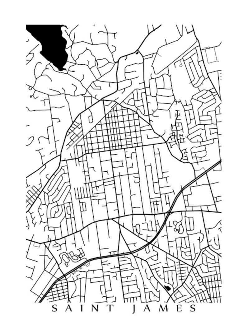 St James Map - NY Poster - Etsy