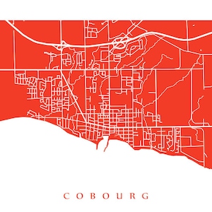 Cobourg, ON Map - Northumberland, Ontario Poster Art - Etsy